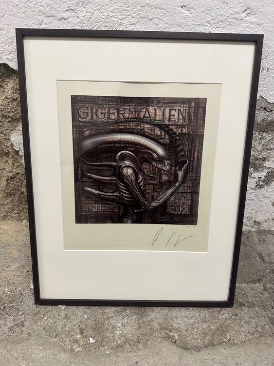 Giger Alien Druck, H.R. Giger signiert, gerahmt (Gebraucht) in Zürich ...