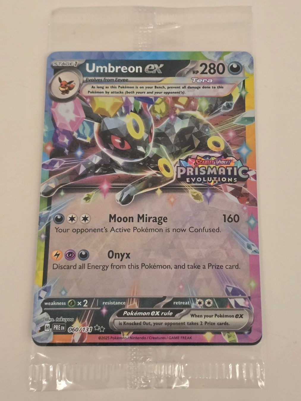 🇬🇧 Prismatic Evolutions 》Umbreon ex Surprise / Stempel (Nuovo e nell ...