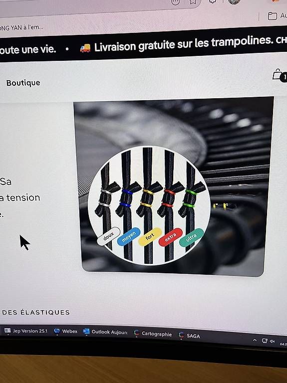 21 élastiques noir pour trampoline Bellicon neufs (Gebraucht) in ...