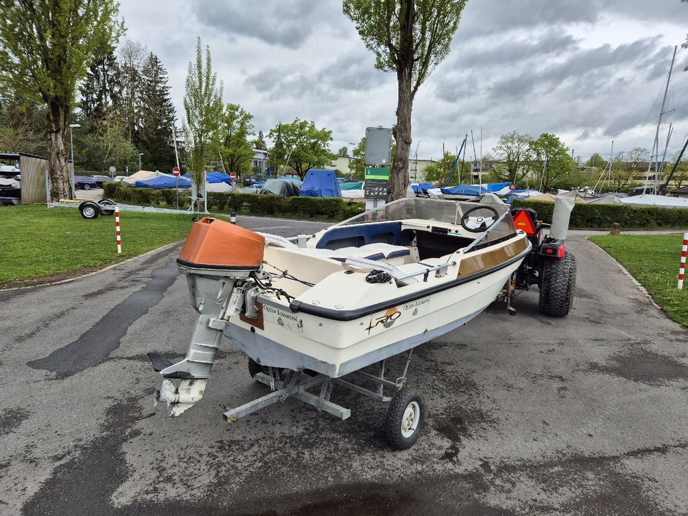Motorboot mit 8PS Aussenborder und Trailer (Gebraucht) in Rotkreuz für ...