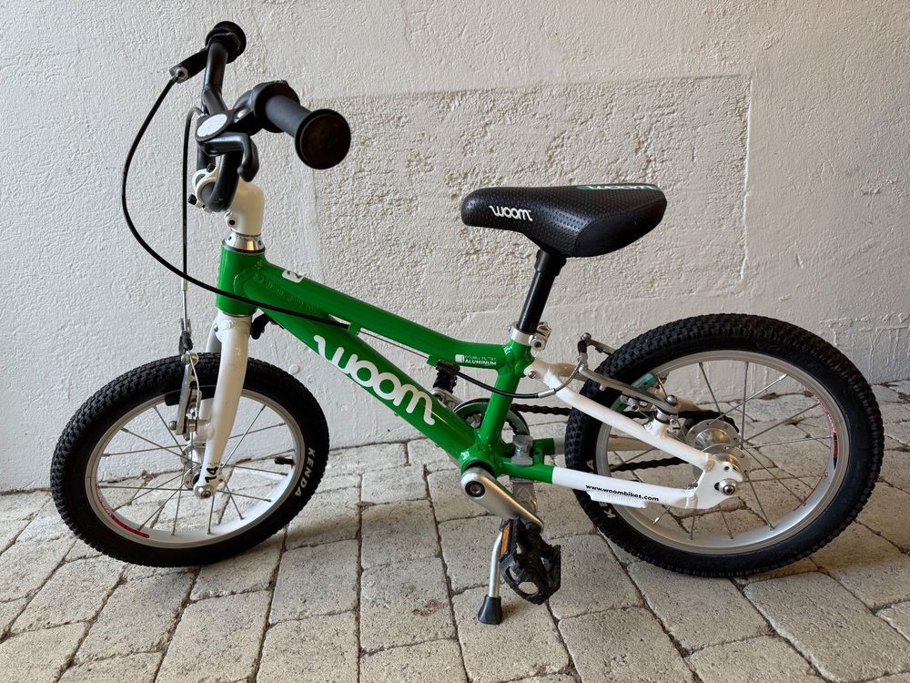 woom 2 Kindervelo grün/weiss | Kaufen auf Ricardo