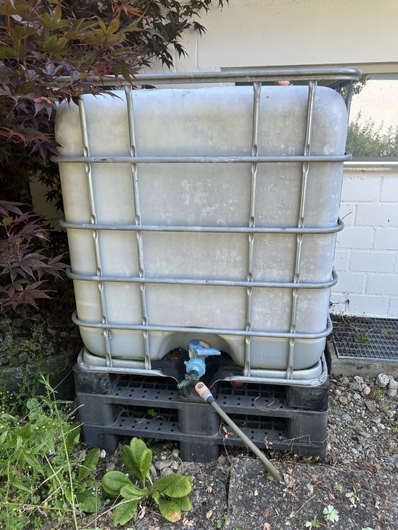 Wassertank IBC 1000l inkl. zwei Kunststoffpalletten (Gebraucht) in ...