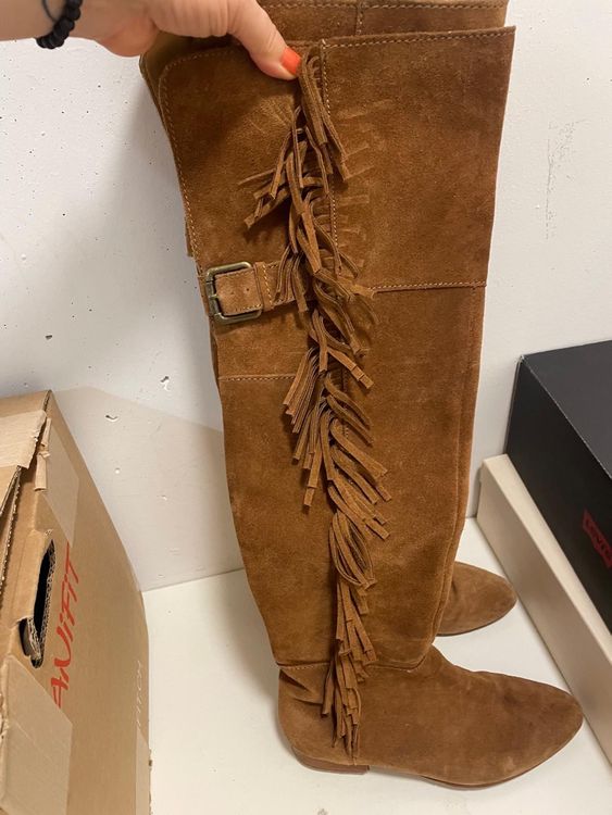 Mango Wildleder Fransen Stiefel Gr. 37 Top Zustand! (Gebraucht) in ...