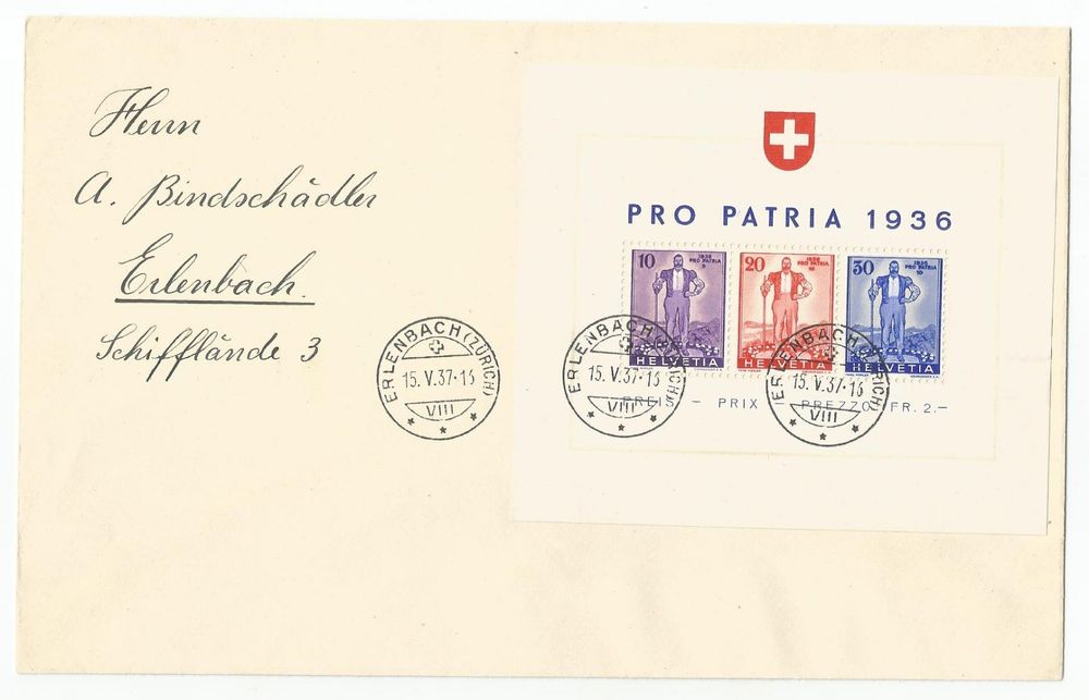 ** SELTEN!!!! PP BLOCK W8 - AUF UMSCHLAG 15.V.37 ** (Gebraucht) in ...