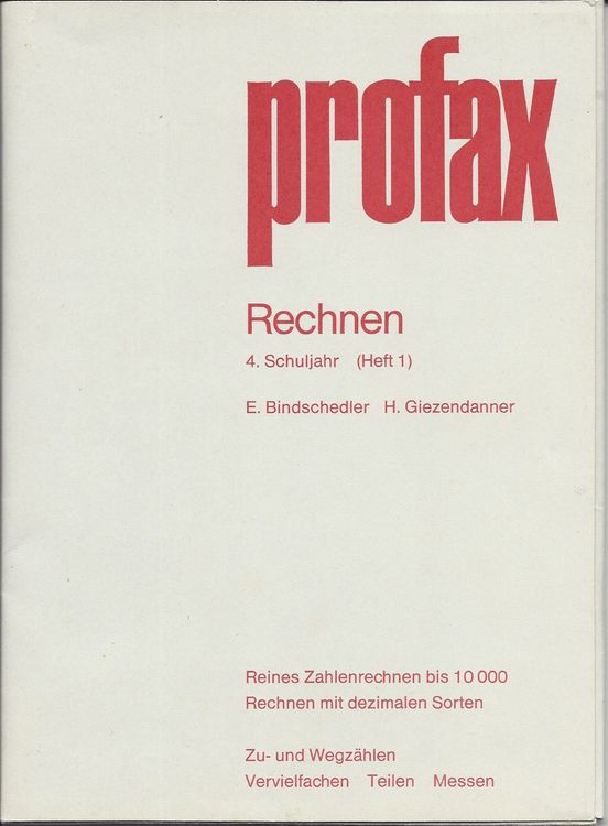 Profax Lernheft: Rechnen 4. Schuljahr (Heft 1) | Kaufen auf Ricardo
