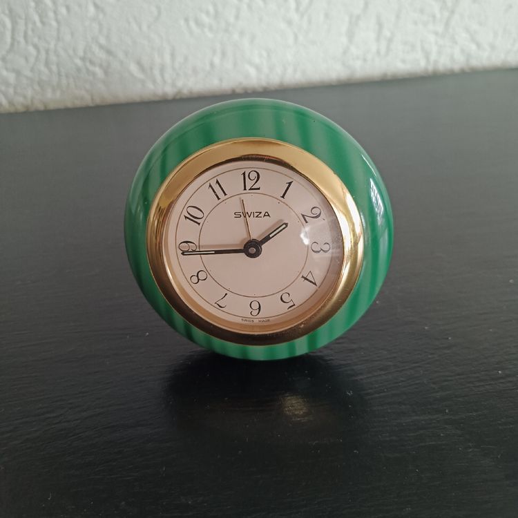 SWIZA Wecker Vintage grün Malachit Optik Retro (Gebraucht) in Delémont ...