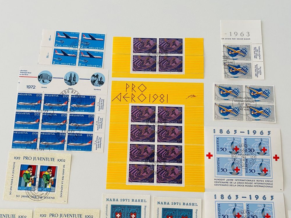 Block Lot Schweiz Flugpost Hans Erni Pro Juventute Kat 360.- | Kaufen auf Ricardo