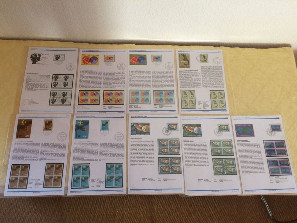 9 BL. UNION NATIONS POSTAGE STAMPS 1978 (Neu (gemäss Beschreibung)) in ...