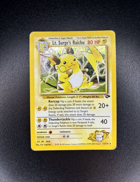 Lt. Surge Raichu - ULTRA HOLO RARE - 67 CHF WORTH | Kaufen auf Ricardo