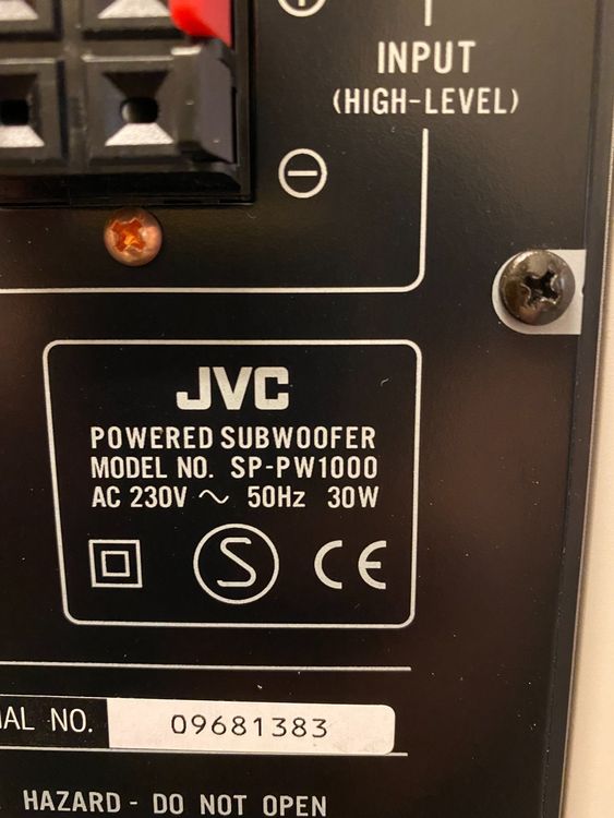 JVC SP-PW1000 Subwoofer (D'occasion) à Winterthur pour CHF 5 – avec ...