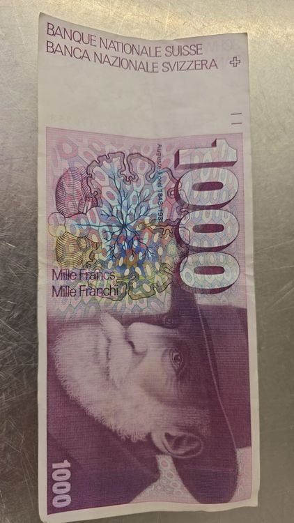 Schweizer Franken 1000 Note, Forel (Gebraucht) in Schwarzenburg für CHF ...