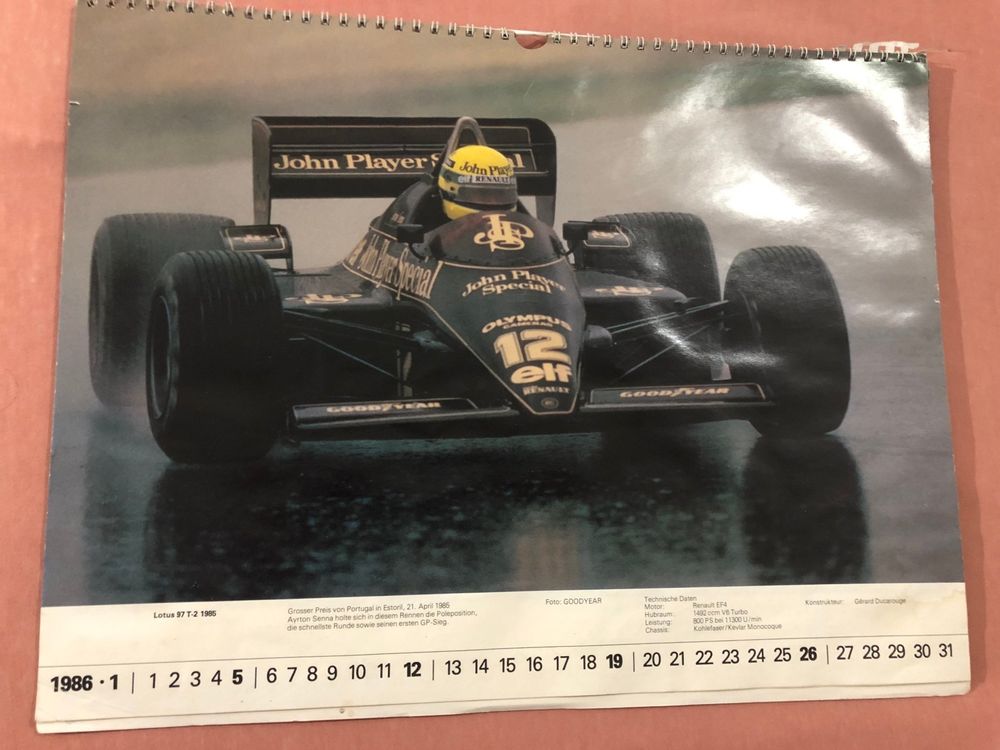 Jahreskalender 1986 , mit rasanten Autos (Gebraucht) in Oetwil a.d ...