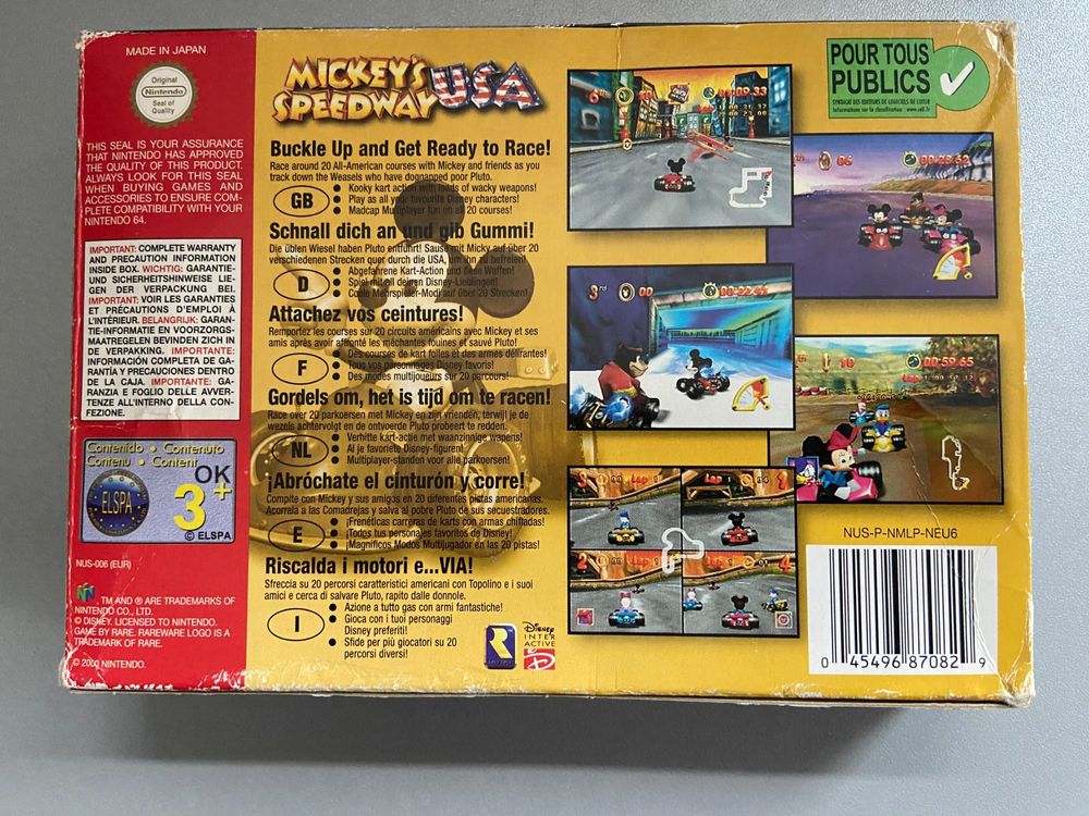 Mickey's Speedway USA - N64 PAL BOXED (OVP + Game) | Kaufen auf Ricardo