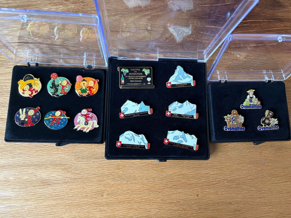 3 Pinsets limiterte Auflage (Gebraucht) in Ennetbürgen für CHF 10 – mit ...