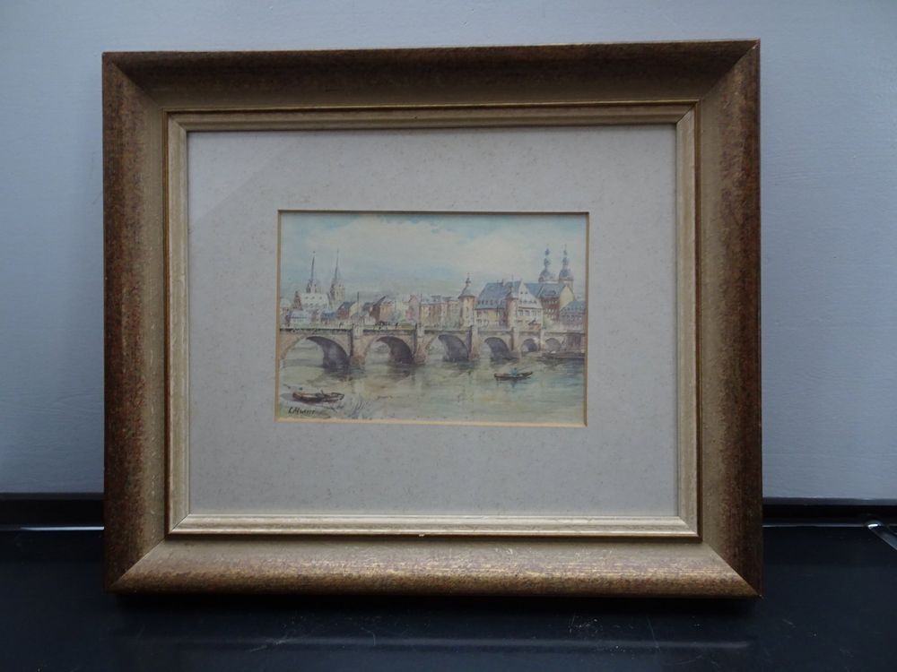 Koblenz Balduinbrücke Aquarell signiert (Gebraucht) in Siebnen für CHF 20 – mit Lieferung auf ...