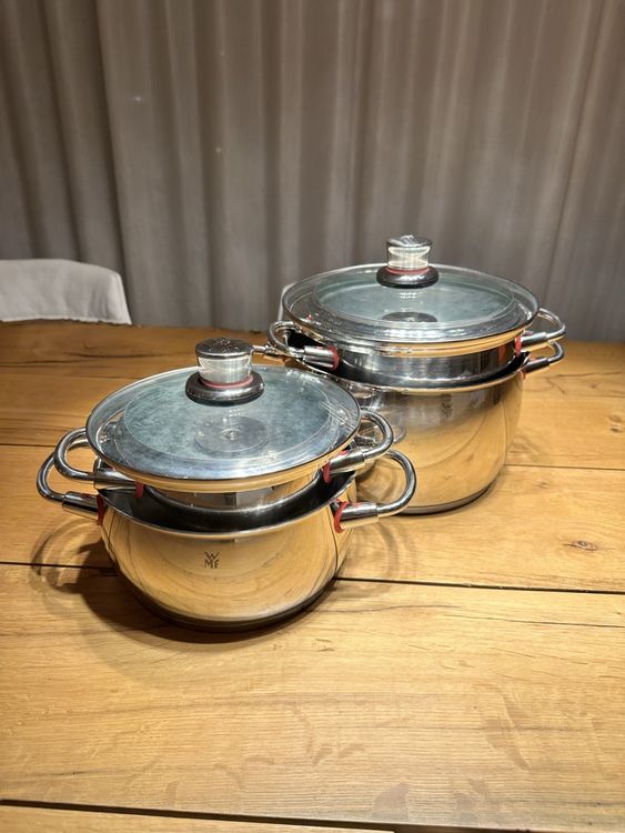 WMF Topfset Induktion Kochtopfset 4tlg mit Glasdeckel (Gebraucht) in ...