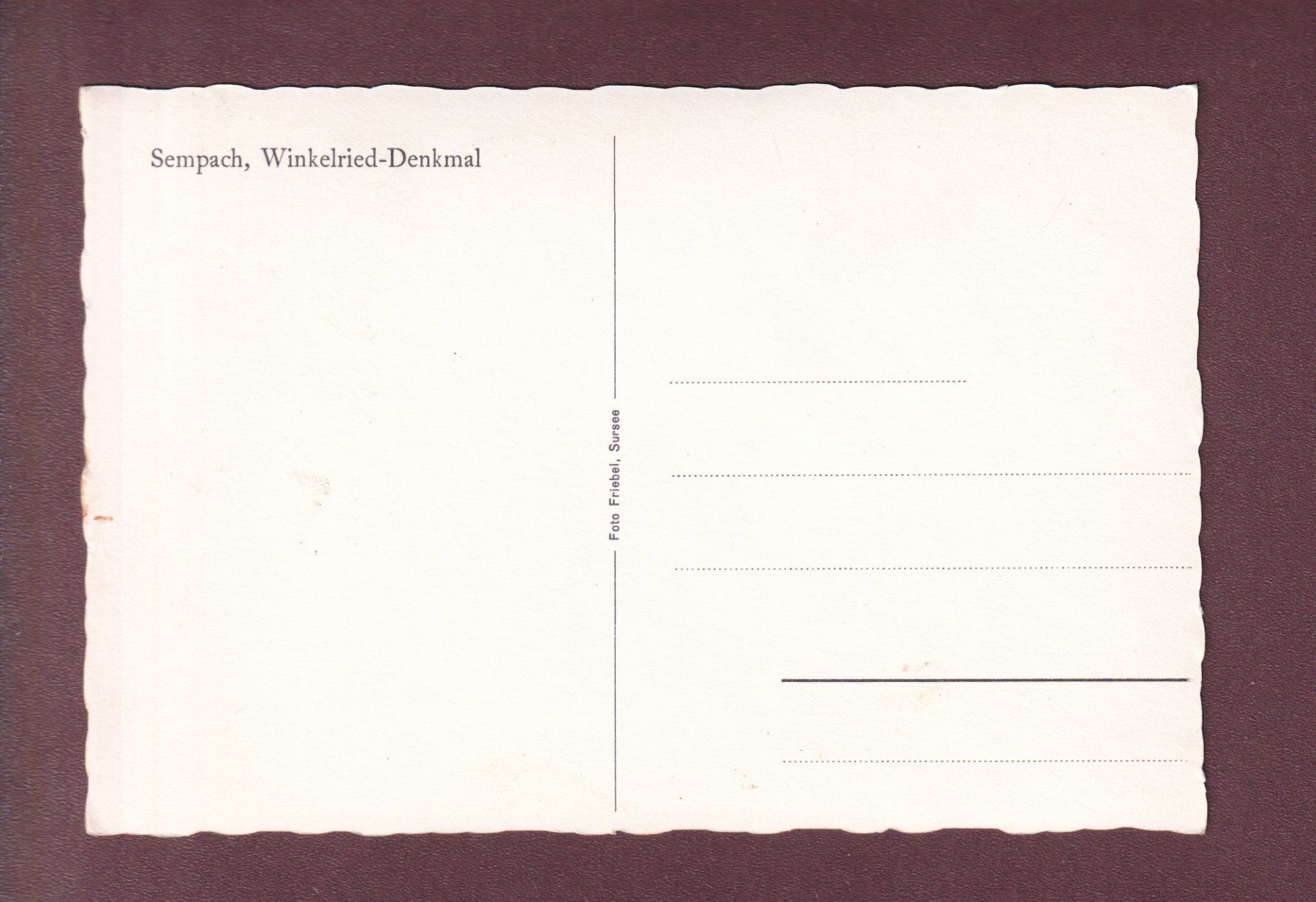 SEMPACH - Winkelried-Denkmal (D'occasion) à Pully pour CHF 5 – avec ...