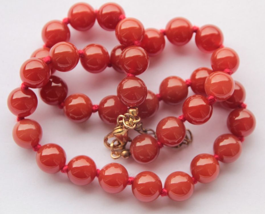 NEU: Karneol Kette Collier Edelstein Schmuck Karneolkette (Neu (gemäss ...