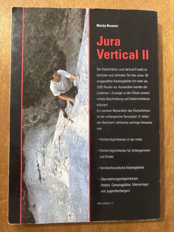 Martin Brunner. Jura Vertical II, Kletterführer (Gebraucht) in Zürich ...