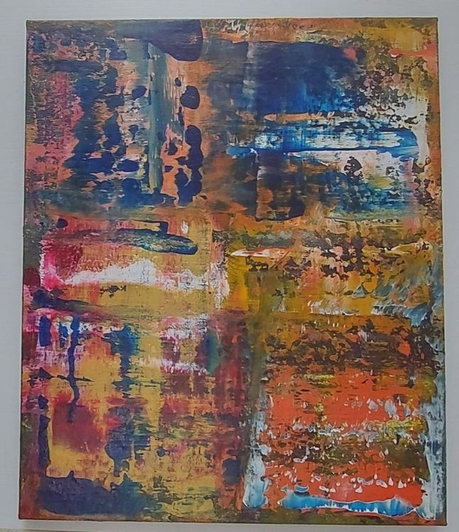 Bild, Farbenfroh, Modern, von mir selbstgemalt 38×46 (Neu (gemäss Beschreibung)) in Riehen für ...