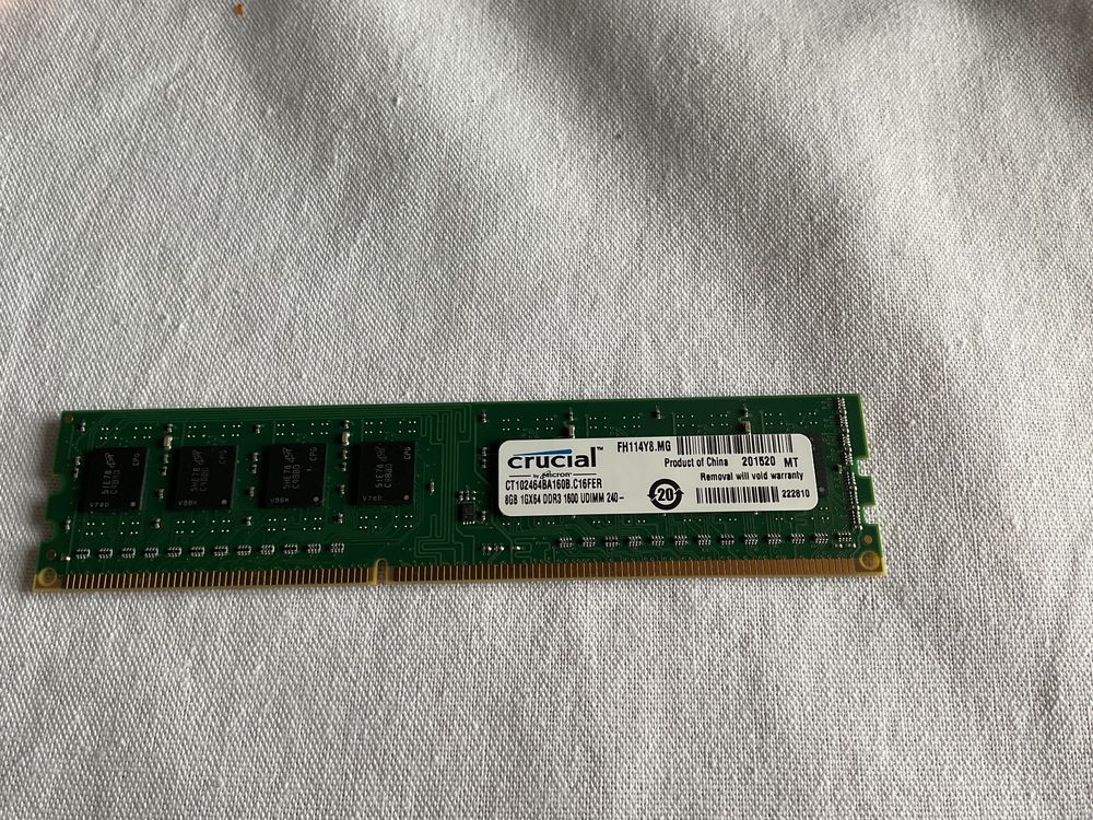 crucial DDR3 8GB 1600 UDIMM 240 RAM Memory (Gebraucht) in Felben ...