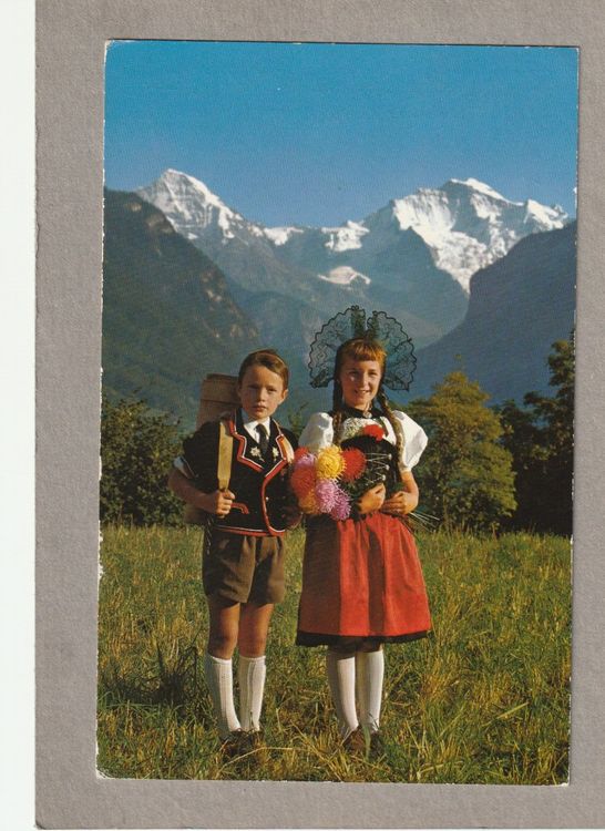 Berner Trachten mit Mönch und Jungfrau 1963 (D | Kaufen auf Ricardo