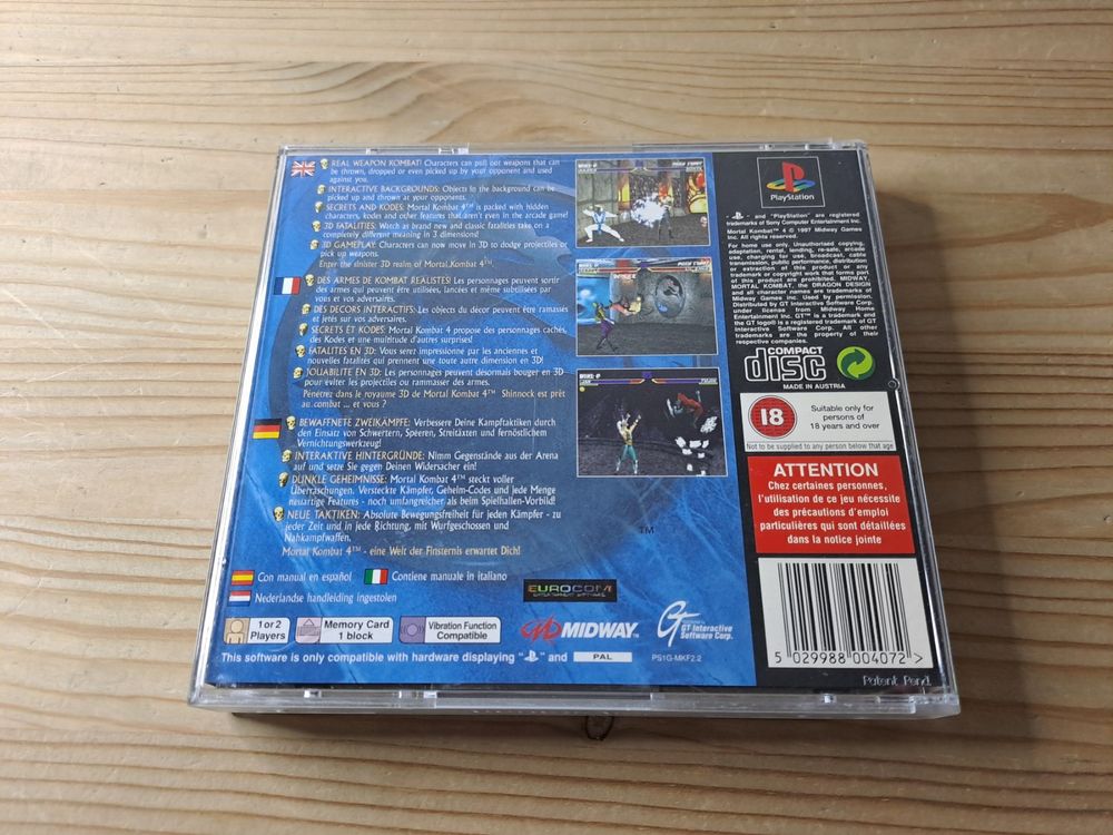 Mortal Kombat 4 PS1 | Kaufen auf Ricardo