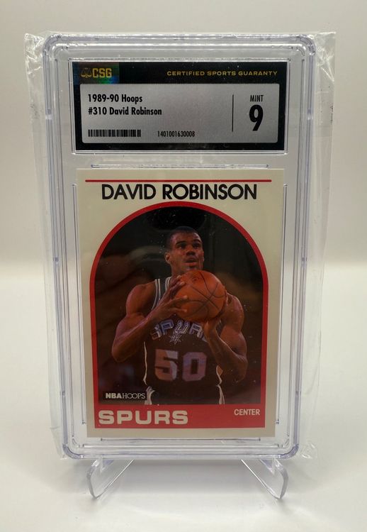 David Robinson ROOKIE CARD! SGC 9! 1989 Hoops #310 HOF MVP (Neu und ...