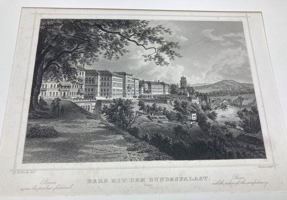 PALAIS FÉDÉRAL BERNE SUBLIME GRAVURE ANTIQUE (D'occasion) à Martigny ...