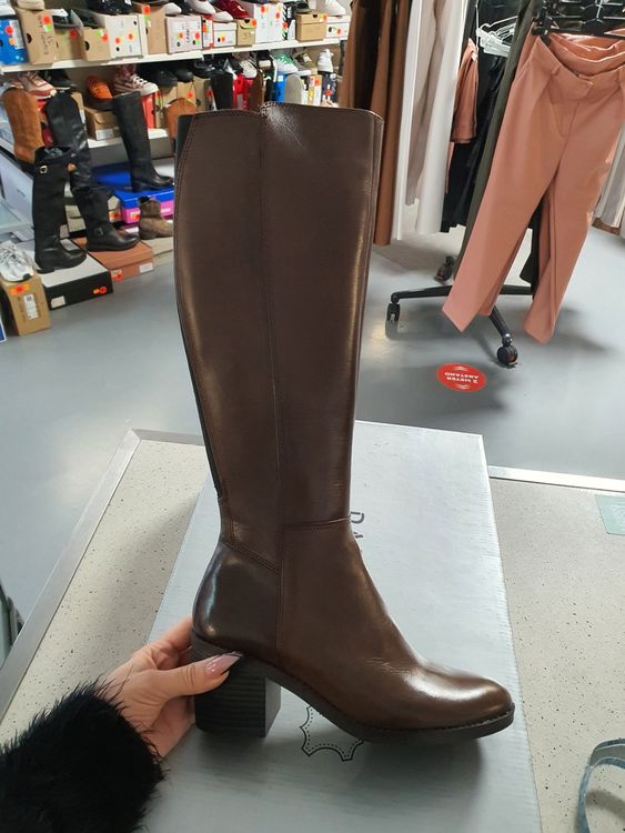 Parrotto Lederstiefel braun mit Gummi neu, 37 (Neu und originalverpackt ...