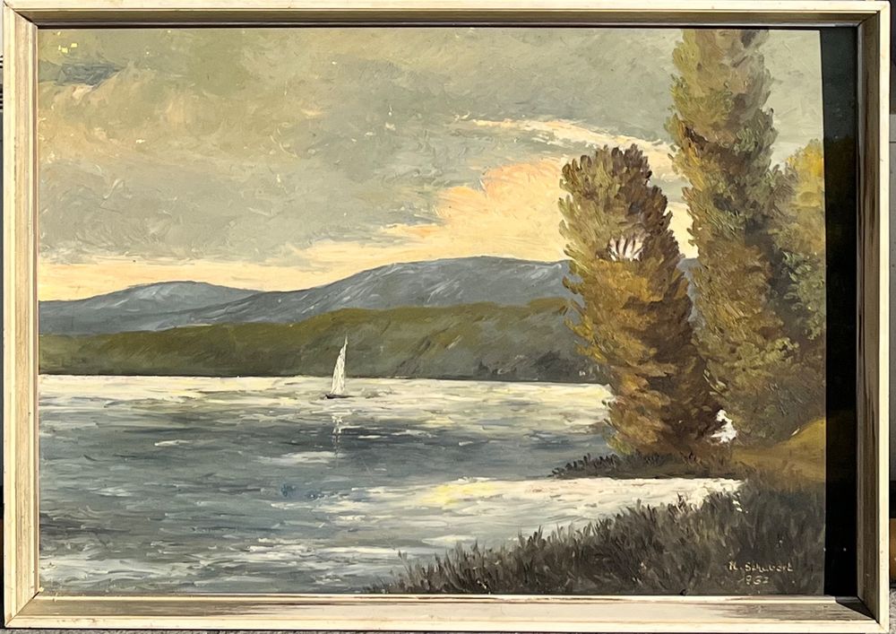 Hanns Schubert (1887-1963) Seelandschaft Gemälde (Gebraucht) in Root für CHF 19 – nur Abholung ...