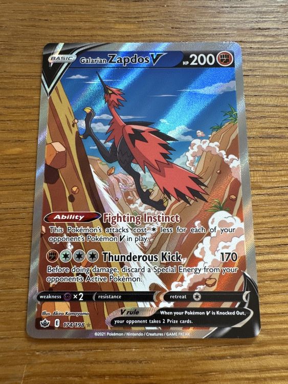 Pokémon Karte Galar Zapdos V 174/198 (Neu und originalverpackt) in ...
