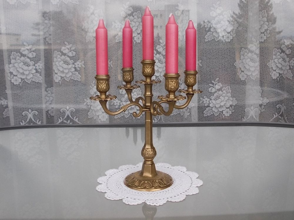 Alter 25 cm Messing Kerzenständer 5 flammig 50er/60er Jahre (Gebraucht) in Ostermundigen für CHF ...