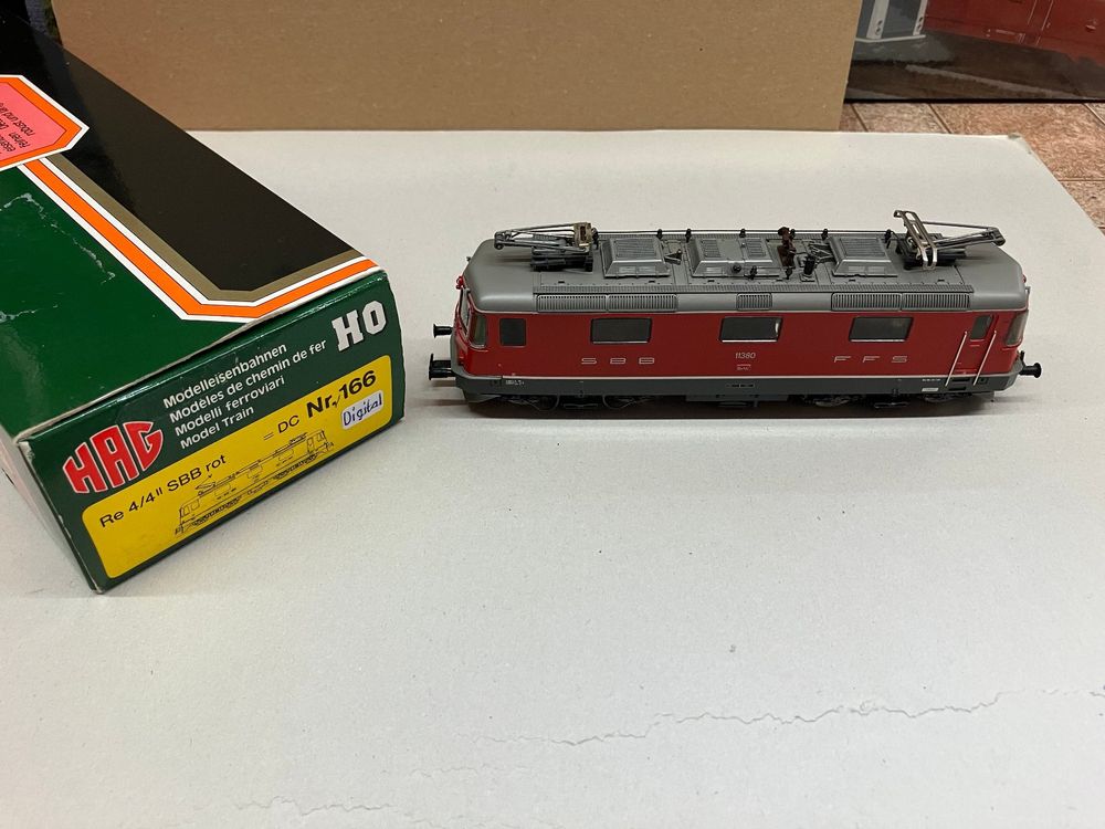 Hag 166 SBB Re 4/4 II 11380 rot, H0 GS DC Digital (D'occasion) à Neuendorf pour CHF 112 – avec ...