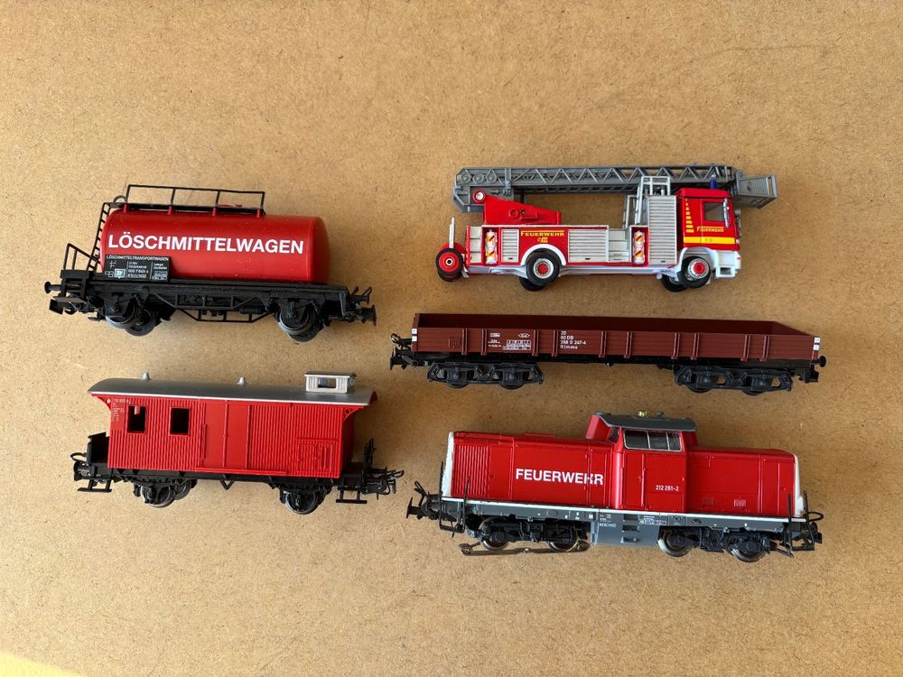 Marklin Zug Feurwehr (Set 29750) Lok Digital (Neu (gemäss Beschreibung ...