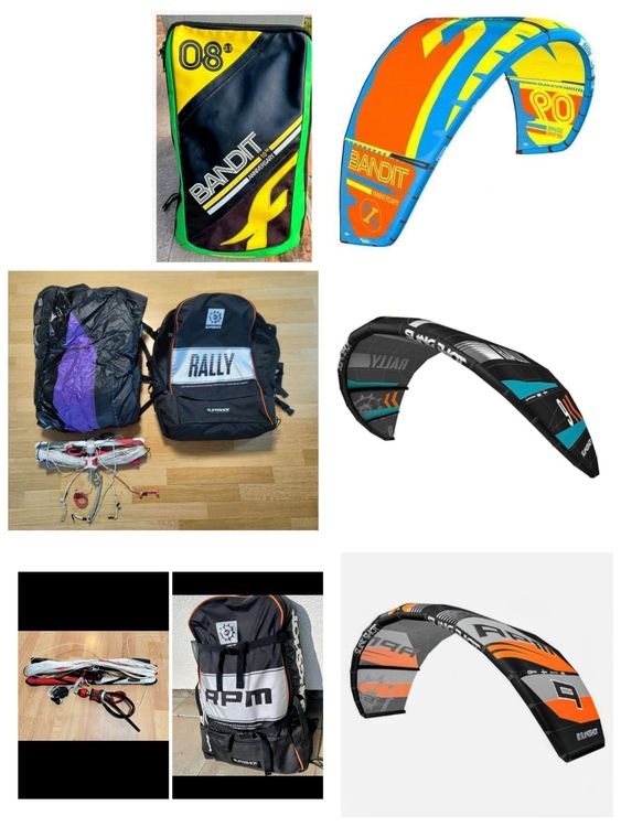 Neues Kite Set / 3x Kite+2x Bar, 8+10+12m, F-One / Slingshot (Neu ...