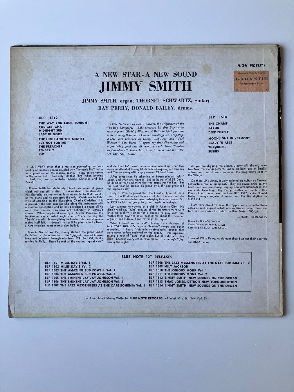 Jimmy Smith – A New Star - A New Sound (Vol. 2) '60 Mono LP (Gebraucht ...