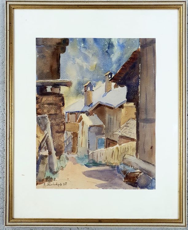 Aquarelle signée 49/40 cm Bon état (Gebraucht) in montreux für CHF 10 – mit Lieferung auf ...