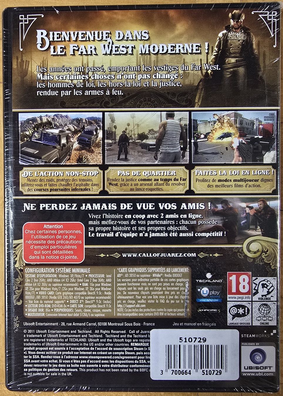 PC : Call of Juarez - The Cartel (Blister) (D'occasion) à Froideville ...