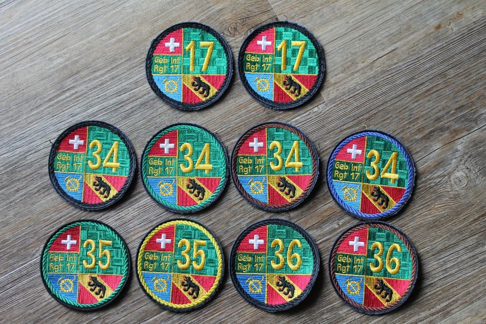 Geb Inf Rgt 17 / 34 / 35, Berner Gebirgs Rgt, 10 Stk. Badge | Kaufen ...