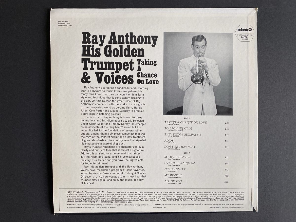 Ray Anthony "Golden Trumpet & Voices“ - LP (Gebraucht) in Schlosswil ...