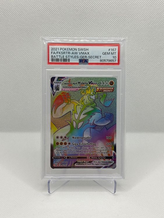 Pokemon Battle Styles Wulaosu Vmax PSA10 Deutsch (Neu (gemäss ...