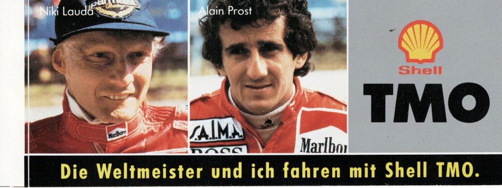 Autocollant - Niki Lauda / Alain Prost - Shell TMO (Gebraucht) in ...