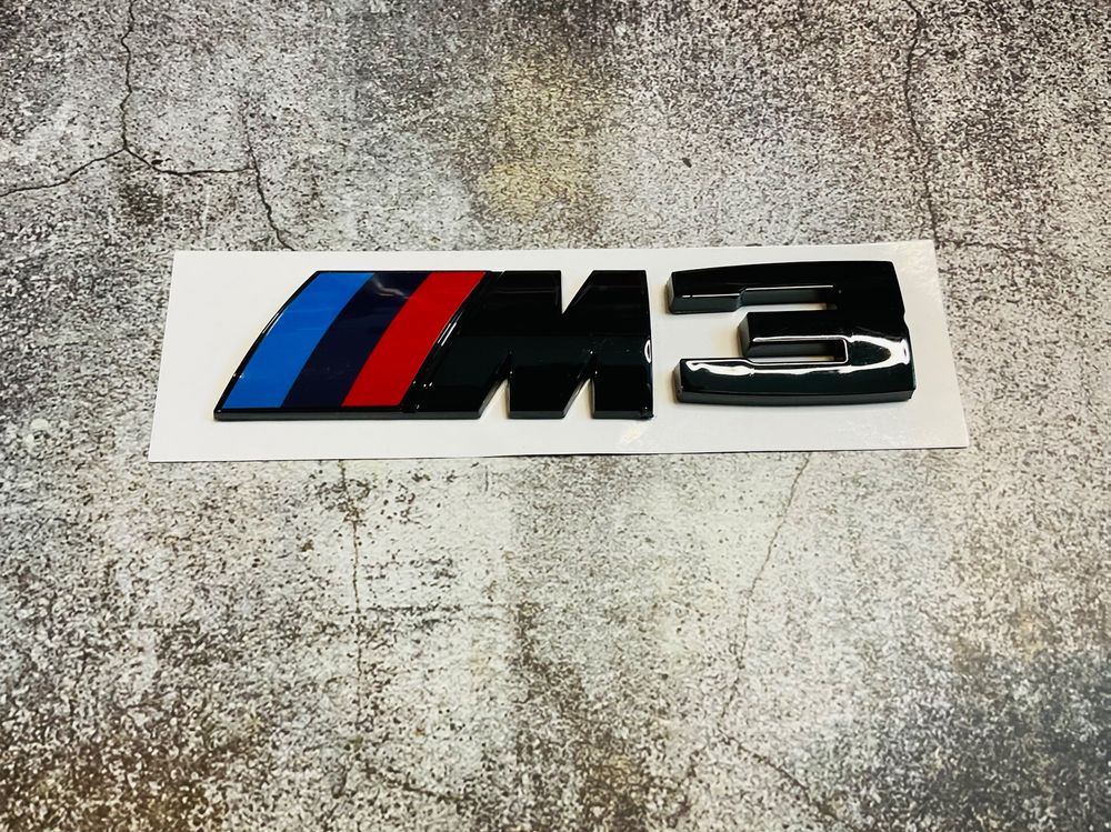BMW M3 Emblem Logo Schriftzug NEU in Schwarz glänzend (Neu und ...