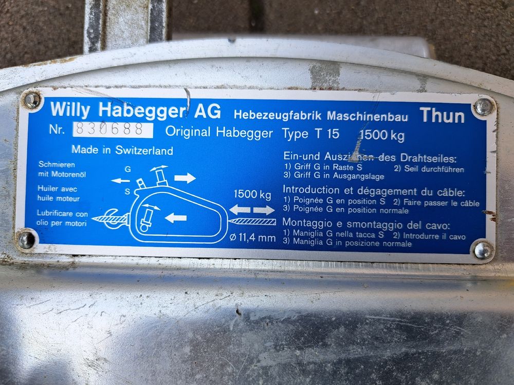 Tire-fort Habegger (Gebraucht) in Tavannes für CHF 225 – nur Abholung ...