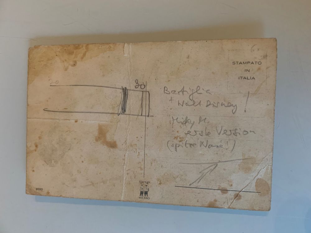 Postkarte A. Bertiglia Micky Mouse (1.Version) um 1930 (Gebraucht) in ...