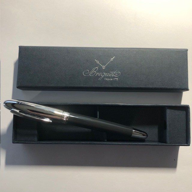 Stylo à bille Breguet métal et laque gris foncé dans sa boit (Neuf ...