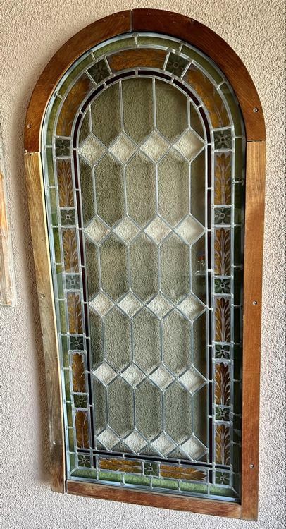 Bleiglasfenster Bogen Antik Glasmalerei Jugendstil Fenster | Kaufen auf Ricardo