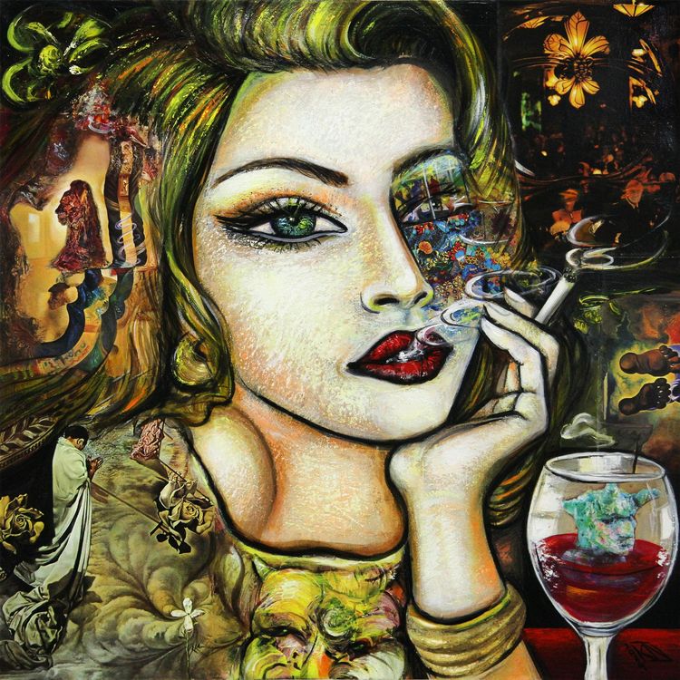 Gemälde VAMP III Kunst Bilder Malerei, K. Namazi (Neu und originalverpackt) in Dresden für CHF ...