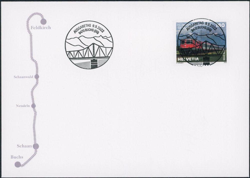 2022 - Bahn - Blockausschnitt - FDC Voll (Gebraucht) in Schindellegi für CHF 9.1 – mit Lieferung ...
